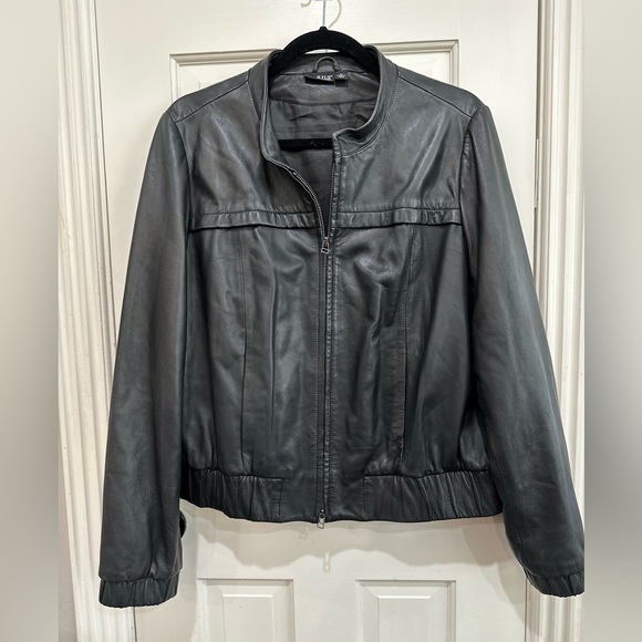 a.n.a | Jackets & Coats | Ana Womens 0 Genuine Leather Moto Bomber ...